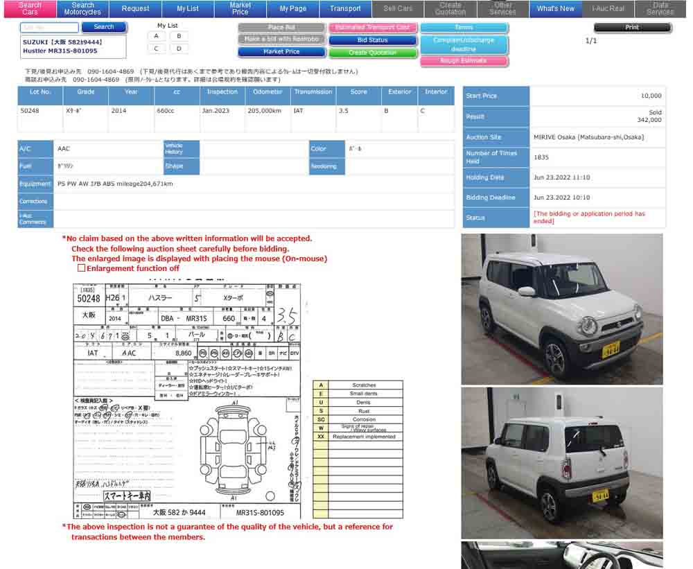 2014 Suzuki Hustler - Tsurugi Inc.