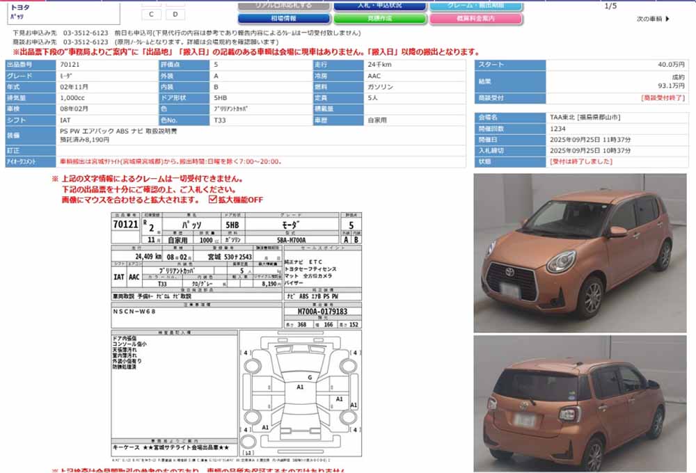 2020 Toyota Passo - Tsurugi Inc.
